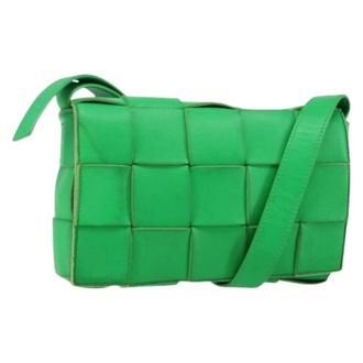Bottega Veneta Sac bandouli&egrave;re en cuir Pre-owned - Femme - Pre-owned - Vert - Taille: ONE Size