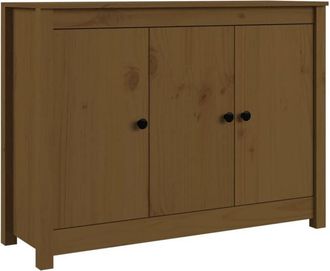 vidaXL Buffet Marron miel 100x35x74 cm Bois massif de pin Vidaxl