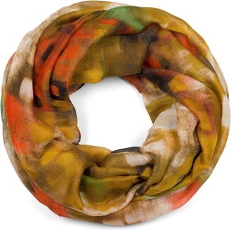 styleBREAKER Schlauchschal Loop Schal mit buntem Pinselstrich Muster