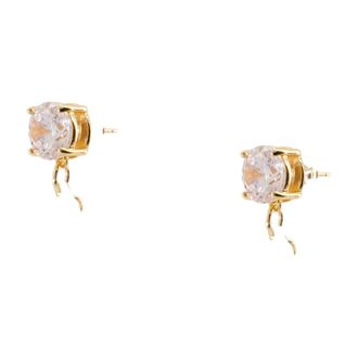 Self Portrait Crystal Petal Earrings - White