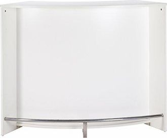 Simmob Comptoir Bar 2 Portes Blanc Serrure 4 Niches L 134,5 H 104,8 P 55,3 cm - Blanc