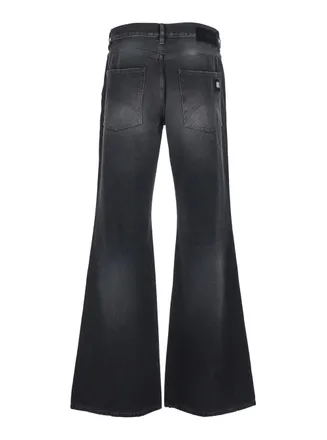 Amiri Mens Jeans Boot-Cut Black Cotton