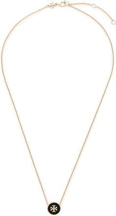 Tory Burch Tory Burch Halskette Kira Enamel Pendant Necklace 90549 Goldfarben
