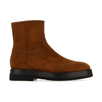Santoni Homme, Chaussures, Brun, Taille: 39 1/2 EU Bottines Caramel en Daim