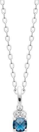 Brillaxis Collier argent et oxyde bleu