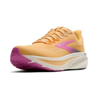 Brooks Womens Ghost 17 Neutral Running Shoe, Apricot/Grey/Pink, 40.5 EU