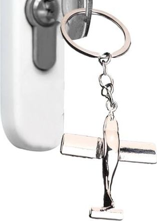 Generic Porte-clés avion - Porte-clés en métal créatif pour sac, sac à dos, amateurs daviation, anniversaire, Noël, aviation volante, remise de diplôme, K, Re