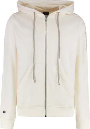 Rick Owens Homme, Sweatshirts et sweats &agrave; capuche, Blanc, Taille: XL Zip-throughs