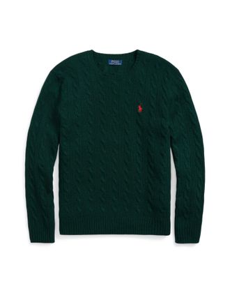 Ralph Lauren CABLE-KNIT WOOL-CASHMERE SWEATER