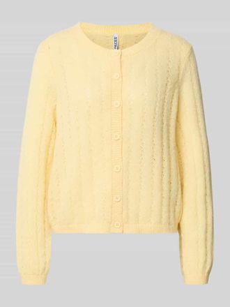 Pieces Regular Fit Strickjacke mit Rundhalsausschnitt Modell ADA