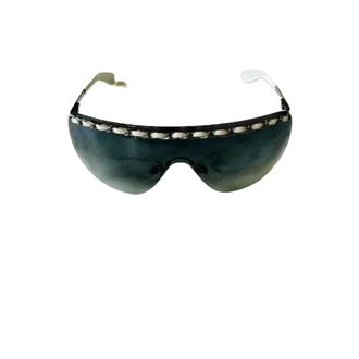Chanel Pre-owned Leder sonnenbrillen - - Pre-owned - Damen - Wei&szlig; - ONE SIZE
