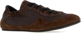 Cecilie Bahnsen Fabric and Suede Sneaker - Brown
