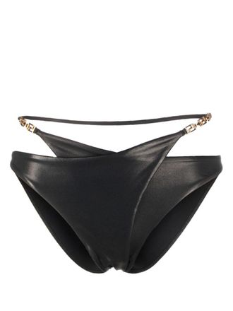 Versace bas de bikini &agrave; d&eacute;tail Greca - Noir