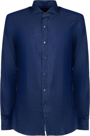 Fay Homme, Chemises, Bleu, Taille: 2XL Chemise en denim coupe classique