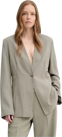Sams&oslash;e & Sams&oslash;e Sakitra Blazer - Femme - Vestes - Gris - Taille: 42 FR