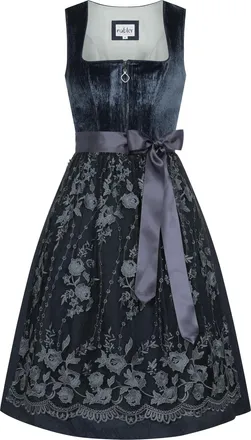 N&uuml;bler Dirndl N&Uuml;BLER Midi Dirndl Korinna, Damen, Gr. 34, EURO, blau, Obermaterial: 90% Polyester PES. 10% Viskose CV., Kleider, Topseller