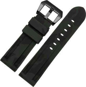 Generic Silikon für Armbänder der Serie PAM111 386 441 20 mm 22 mm 24 mm 26 mm Wasserdichtes Sport-Tarnarmband