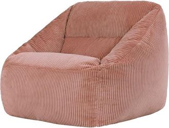 Icon Brand Natalia Sitzsack Sessel für Erwachsene, Rosa, Flauschiger Cord Stoff, Riesen Sitzsack Cord mit Füllung, Bean Bag Chair, Bequemer Sessel Wohnzimmer, Lo