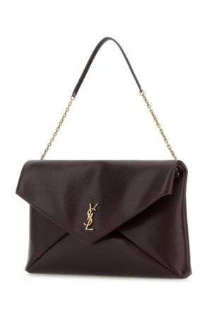 Saint Laurent Womens Grape Leather Cassandre Xxl Shoulder Bag Hotwine Borse A Mano