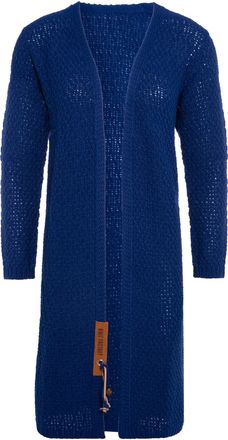 Knit Factory Luna Lange Strickjacke - Damen Strickjacke mit Wolle - Cardigan mit Hochwertige Qualit&auml;t - Grobstrickjacke f&uuml;r Damen - Kings Blue - 36/38