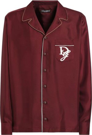 Dolce & Gabbana chemise à logo brodé - Rouge