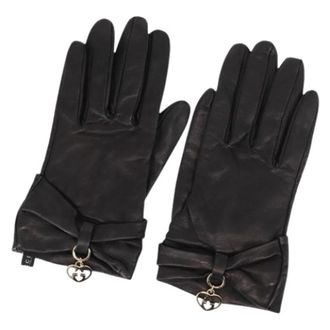 Gucci Pre-owned Lederhandschuhe - - Pre-owned - Damen - Schwarzk - ONE SIZE