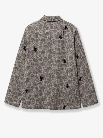 Woodbird Mens Shirt Jacket Melange Grey Cotton
