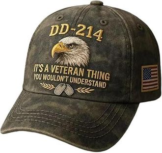 Generic DD-214 Casquette de baseball v&eacute;t&eacute;ran, noire avec broderie aigle et drapeau am&eacute;ricain, Its a Veteran Thing You Wouldnt Understand, cadeau militaire pou