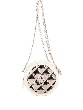 Chanel sac &agrave; bandouli&egrave;re en cuir - Blanc