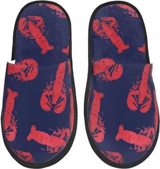 Generic Accueil Pantoufles Homard Rouge Cozy Pantoufles De Maison Unisexe Hiver Chausson Pour Int&eacute;rieur Invit&eacute; Homme L