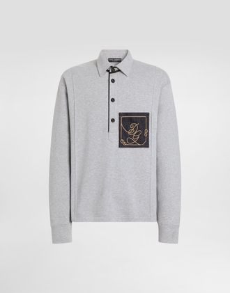 Dolce & Gabbana Sweatshirt Aus Baumwolle In Melierter Optik - Mann Collection Grau Xl