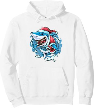 BDAZ Weihnachtsmann Hai Strand Pullover Hoodie