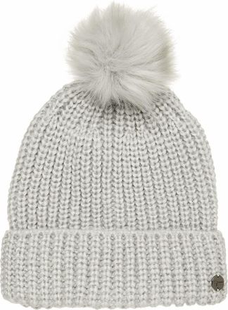 Tamaris Damen ZATOR Bommel-Mütze, Medium Grey Melange, OneSize