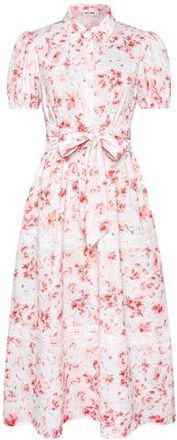 Grace Karin Robe longue dété florale décontractée pour femme, col polo, fluide, robe de plage et de mariage, motif floral rose, XXL