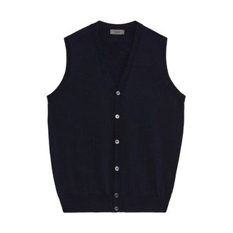 Ferrante Knopfleiste Weste - - Jackets - Herren - Blau - M