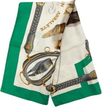 Herm&egrave;s Pre-owned Attelage en Arbalete Silk Scarf - Femme - Pre-owned - Multicolore - Taille: ONE Size