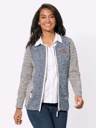 Witt Strickjacke Strickjacke Langarm Ripp