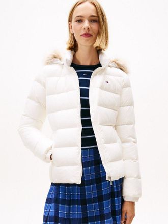 Tommy Jeans Steppjacke TJW BASIC HOODED DOWN JACKET EXT Kunstfaser