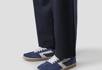 Alexander Smith Thames Man in blue suede and white logo