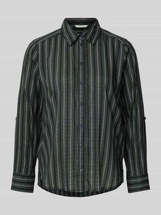 Tom Tailor Regular Fit Hemdbluse aus Baumwoll-Mix mit Seitenschlitzen