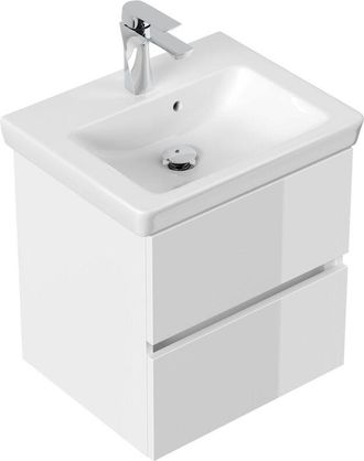 Magnolia Home Badm&ouml;bel mit Villeroy und Boch Subway 2.0 Waschbecken 50 cm weiss hochglanz