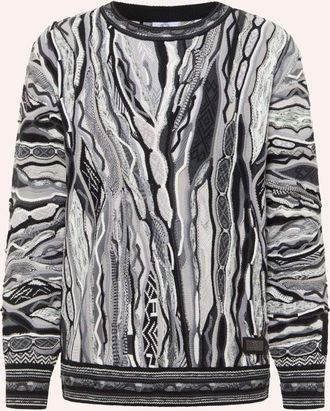 Carlo Colucci Carlo Colucci Jacquard Strickpullover Fanti schwarz