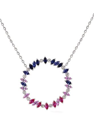 Lark & Berry collier Rainbow Veto Scarlet en argent sterling
