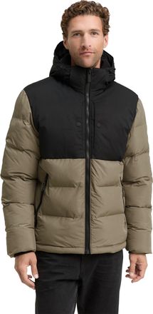 Tom Tailor Herren 1046975 Steppjacke mit Abnehmbarer Kapuze, 32097-Smokey Olive Green, M