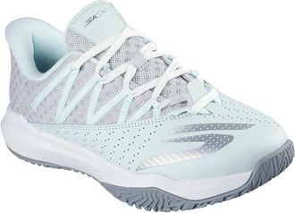 Skechers Baskets Viper Court Rally Pickleball pour femme, Bleu clair/gris, 38 EU