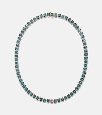 Bucherer Collier en or 18 ct (750/1000) avec saphir et topaze