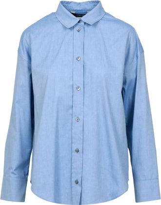 Max Mara Femme, Blouses et Chemises, Bleu, Taille: 40 FR Oxford Shirt