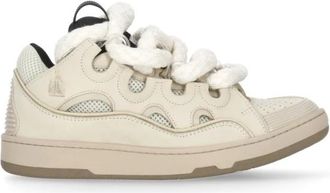 Lanvin Homme, Chaussures, Beige, Taille: 44 EU Curb Leather Baskets