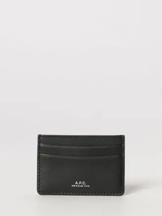 A.P.C. A. P.C. Porte-cartes plat Andre en cuir au tannage v&eacute;g&eacute;tal