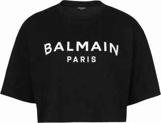 Balmain Femme, Tops, Noir, Taille: 42 FR T-hirt imprim&eacute; Pari